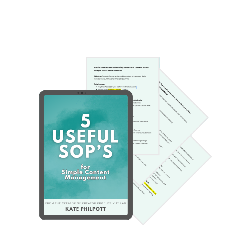 5 Useful Content Management SOPs Order Page | Creator Productivity